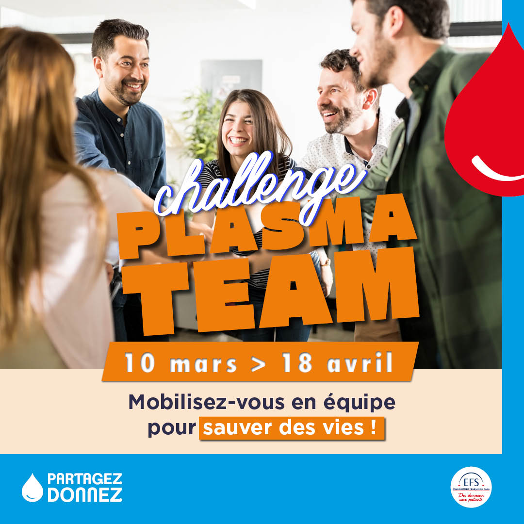 Mobilisez-vous pour le Challenge Plasma TEAM : un événement solidaire ...